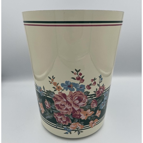 Croscill | Accents | Vintage Croscill Floral Wastebasket Durable ...